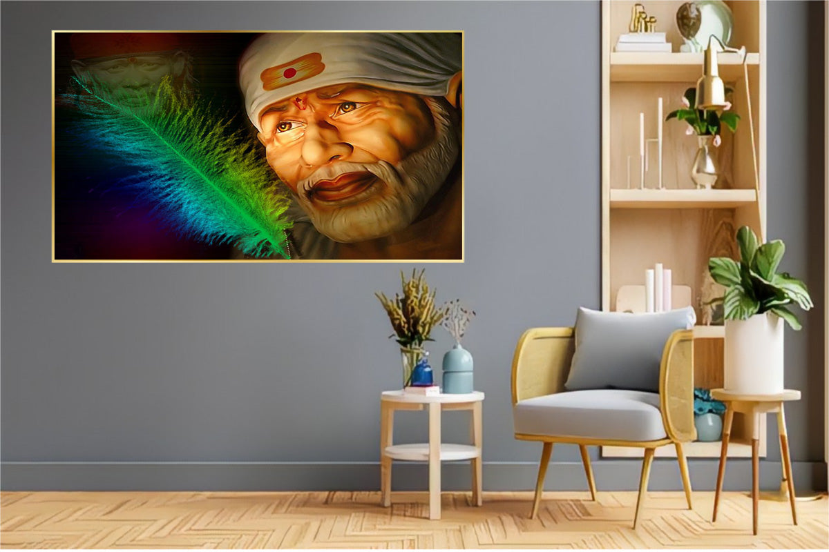 God Collection Sai Baba Face Wallpaper – SP FloorTech